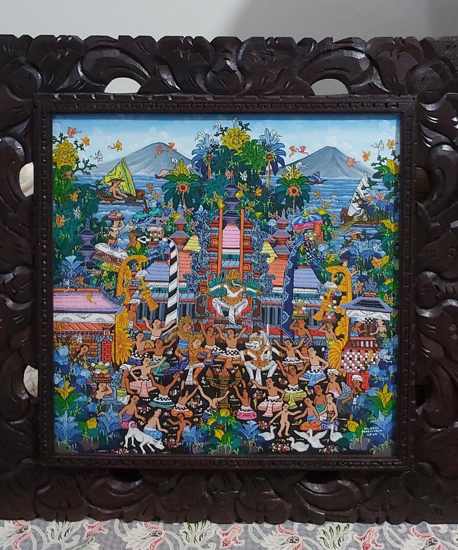 Lukisan Tradisi Bali Tari Kecak authentic by Ketut Soki(1946-2022 ...
