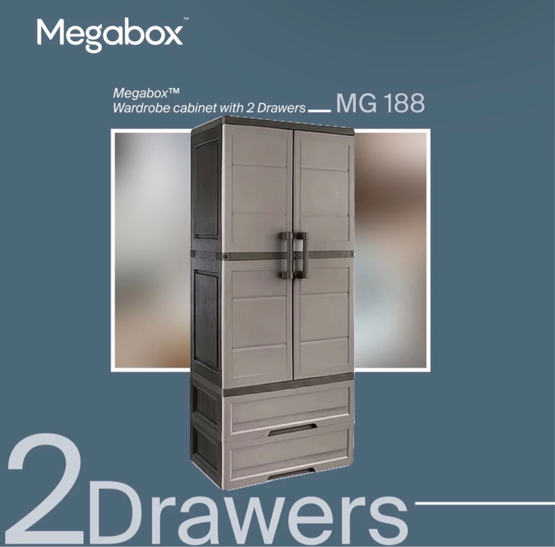 Megabox Cabinet with Two Drawers, Furniture & Home Living, Furniture ...