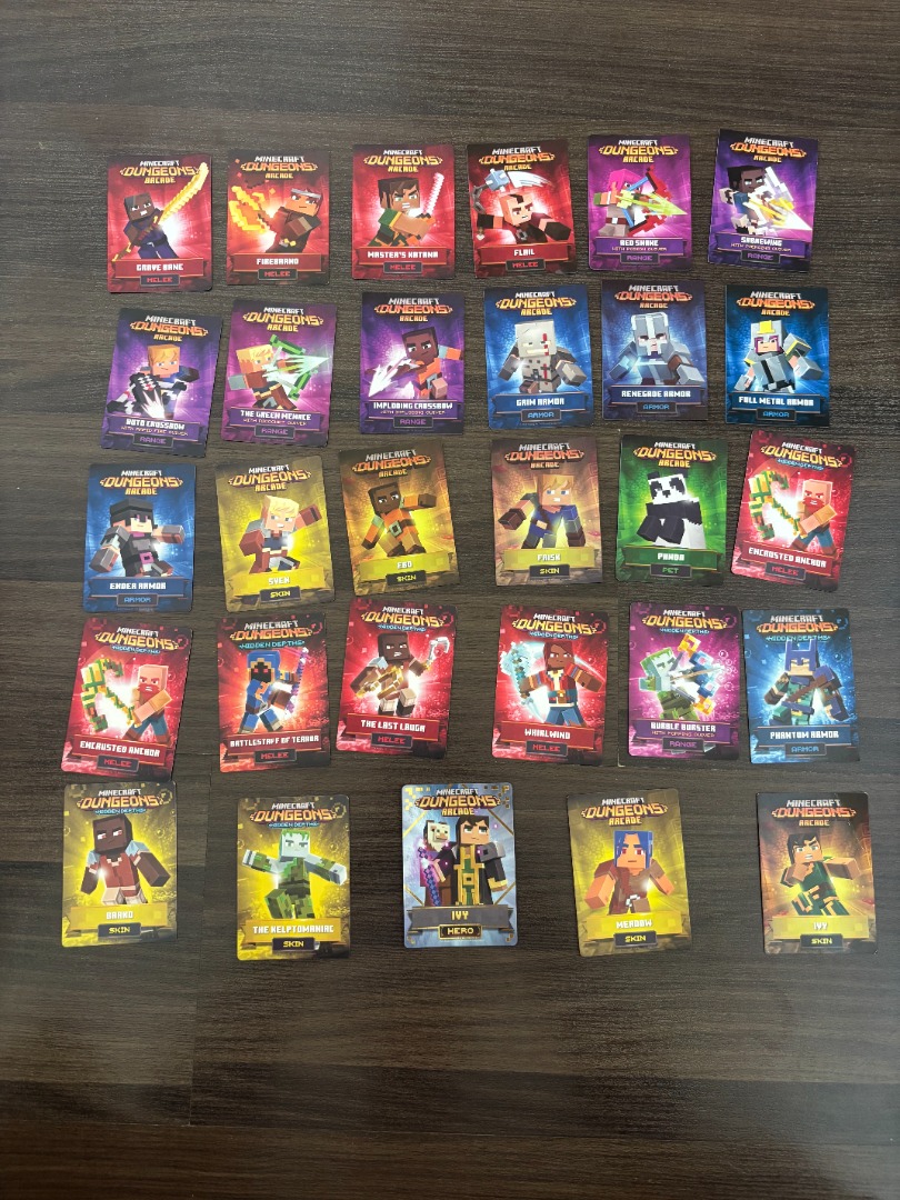 Minecraft Dungeons Cards lot x29, Hobbies & Toys, Toys & Games on Carousell