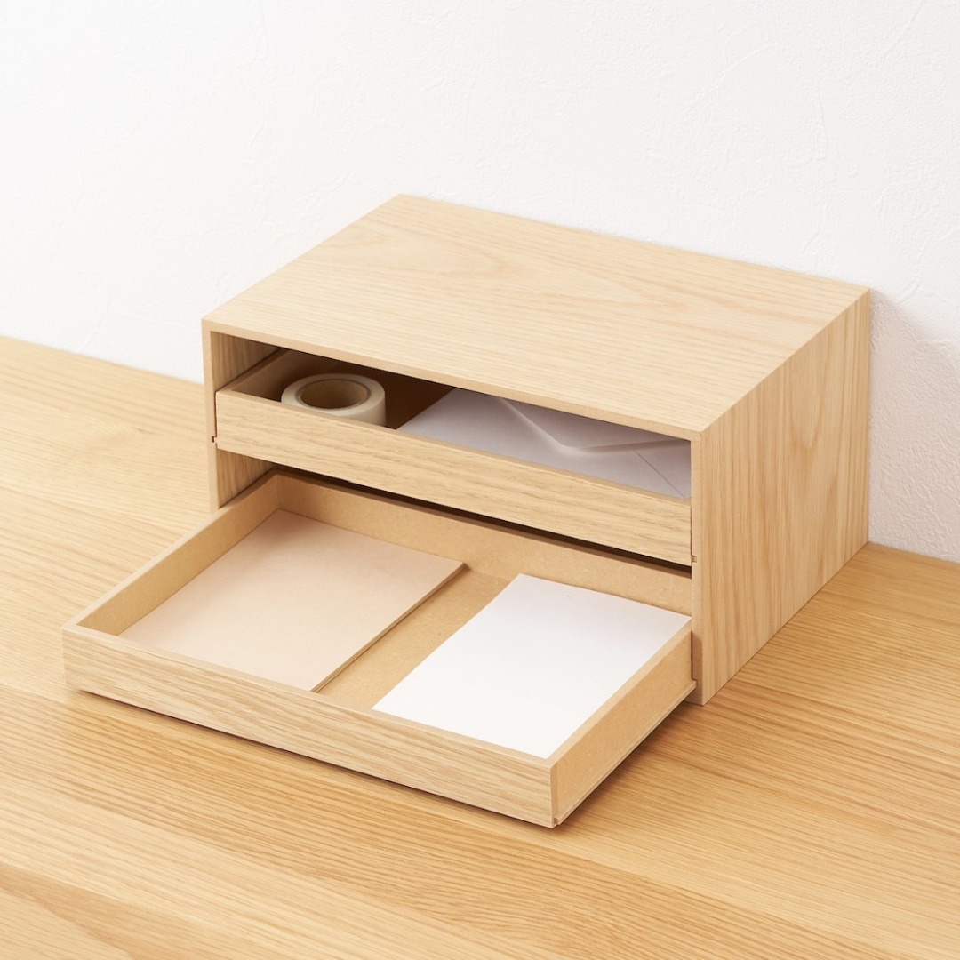 MUJI Wooden Storage tray 2 Drawers, Furniture & Home Living, Home ...