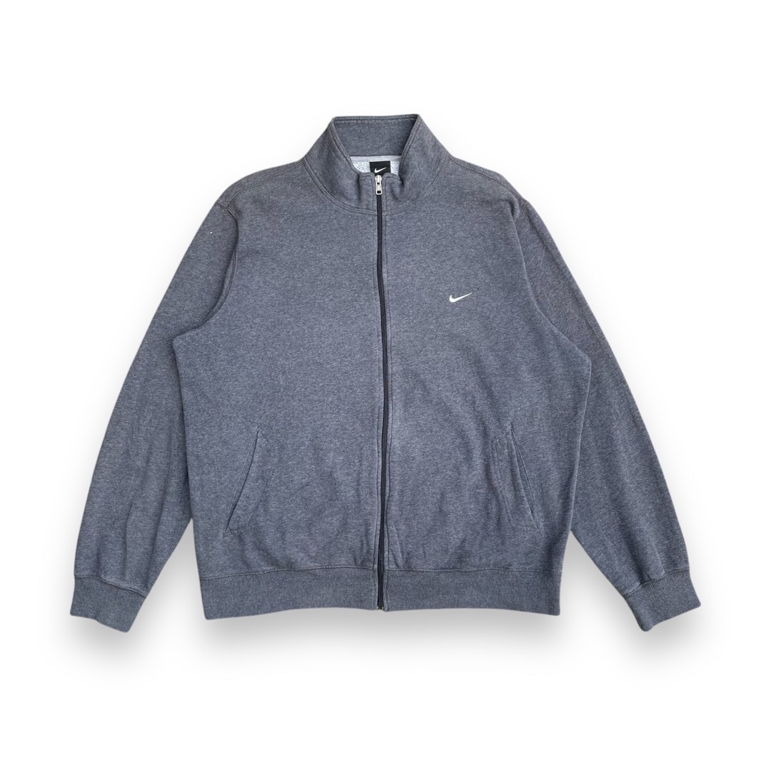 Nike Side Swoosh Grey Zip Up Jacket, Men's Fashion, Coats, Jackets and ...