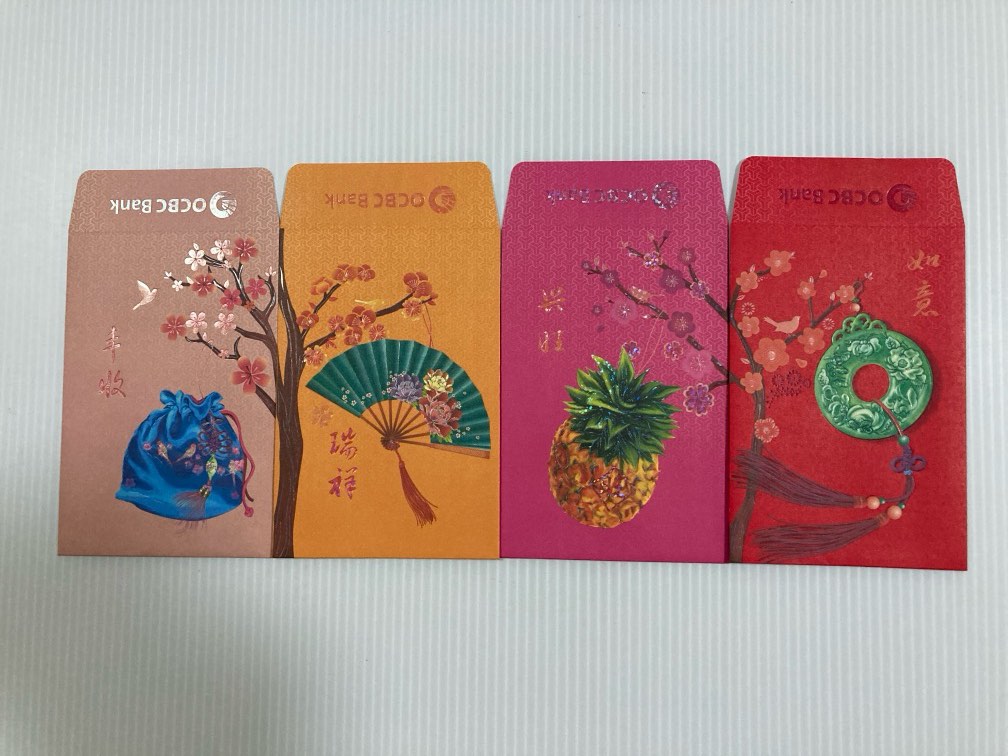 OCBC Bank Ang Pow / Red Packet - 1 pack 8 pcs, Hobbies & Toys ...