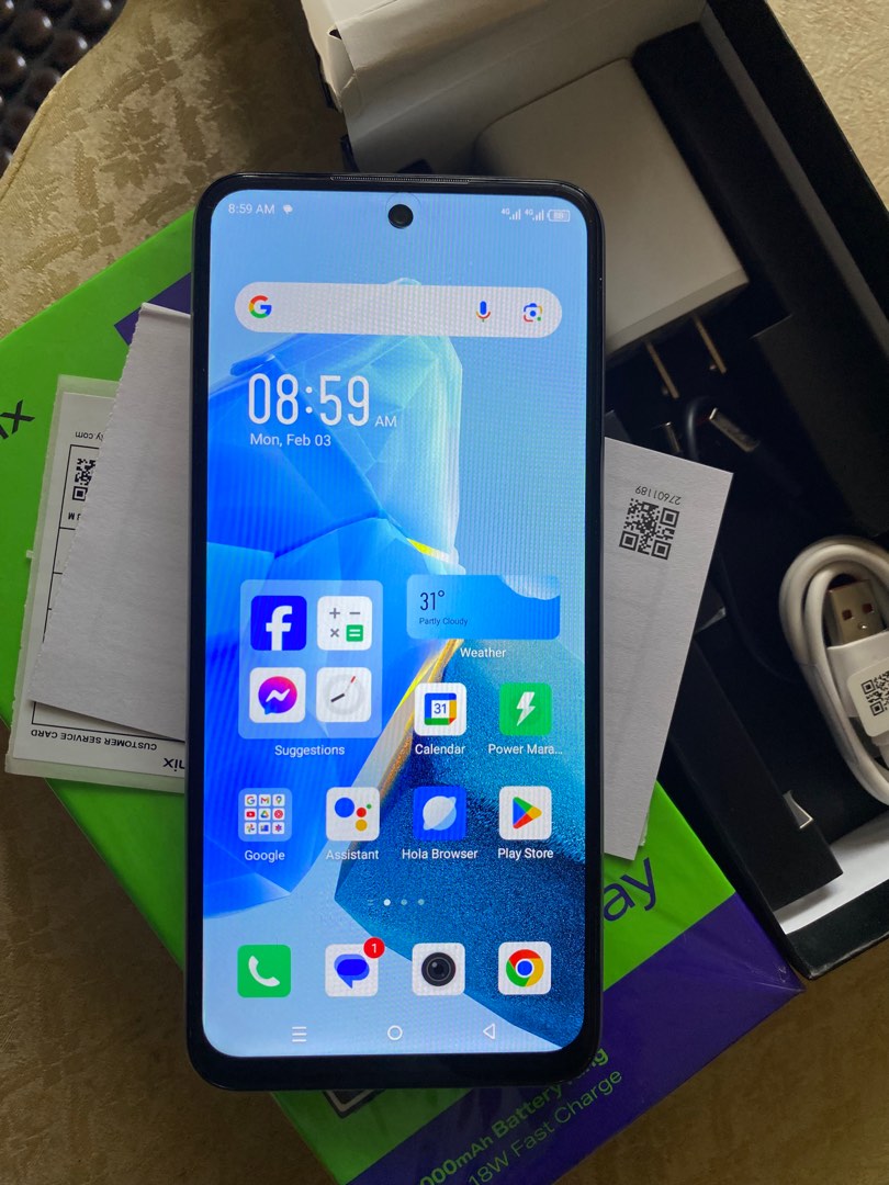 Original INFINIX Hot 30 Play 128GB Android Smartphone, Mobile Phones ...