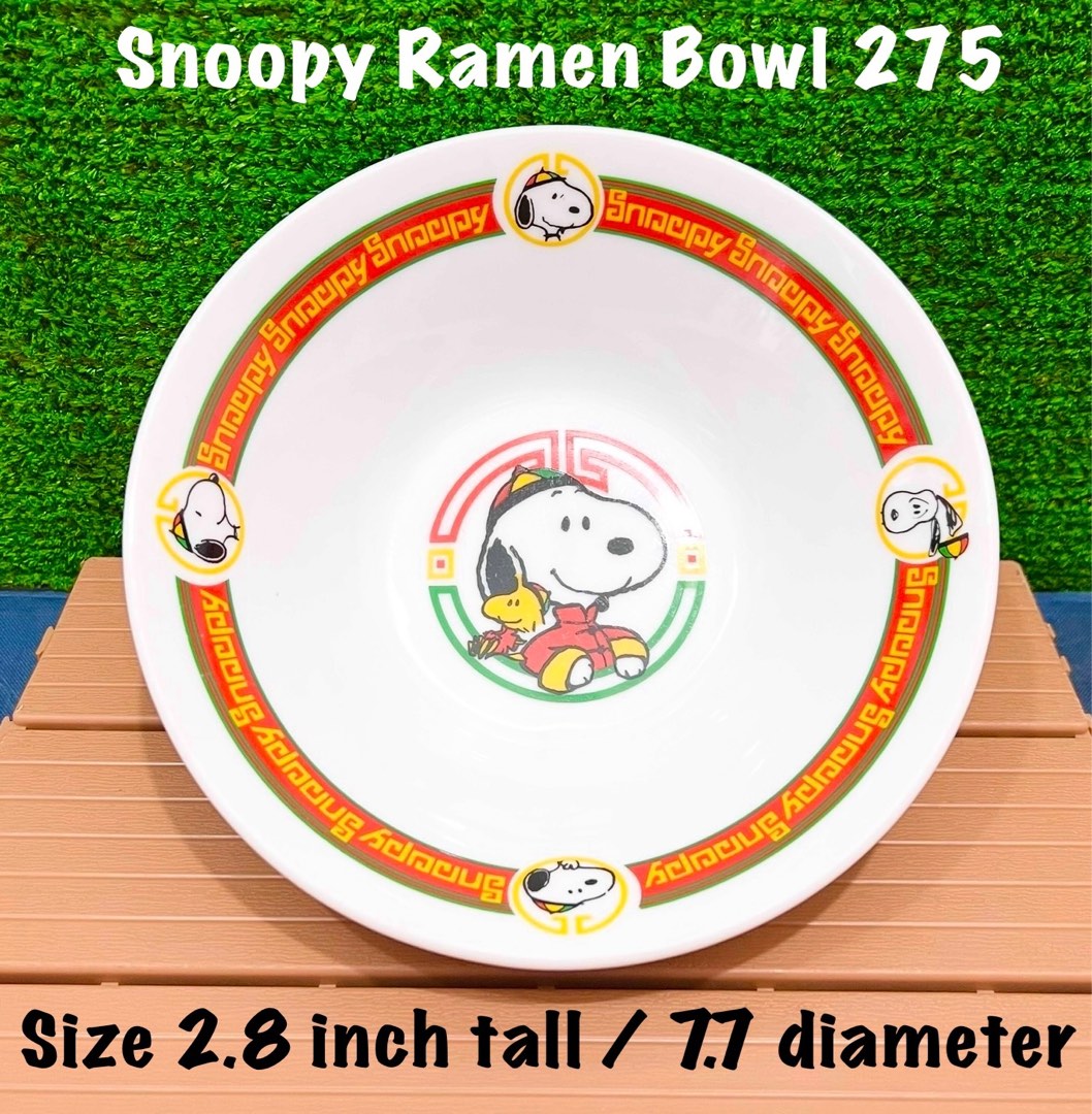Peanuts Snoopy Ceramic Ramen Bowl, Furniture & Home Living, Kitchenware ...