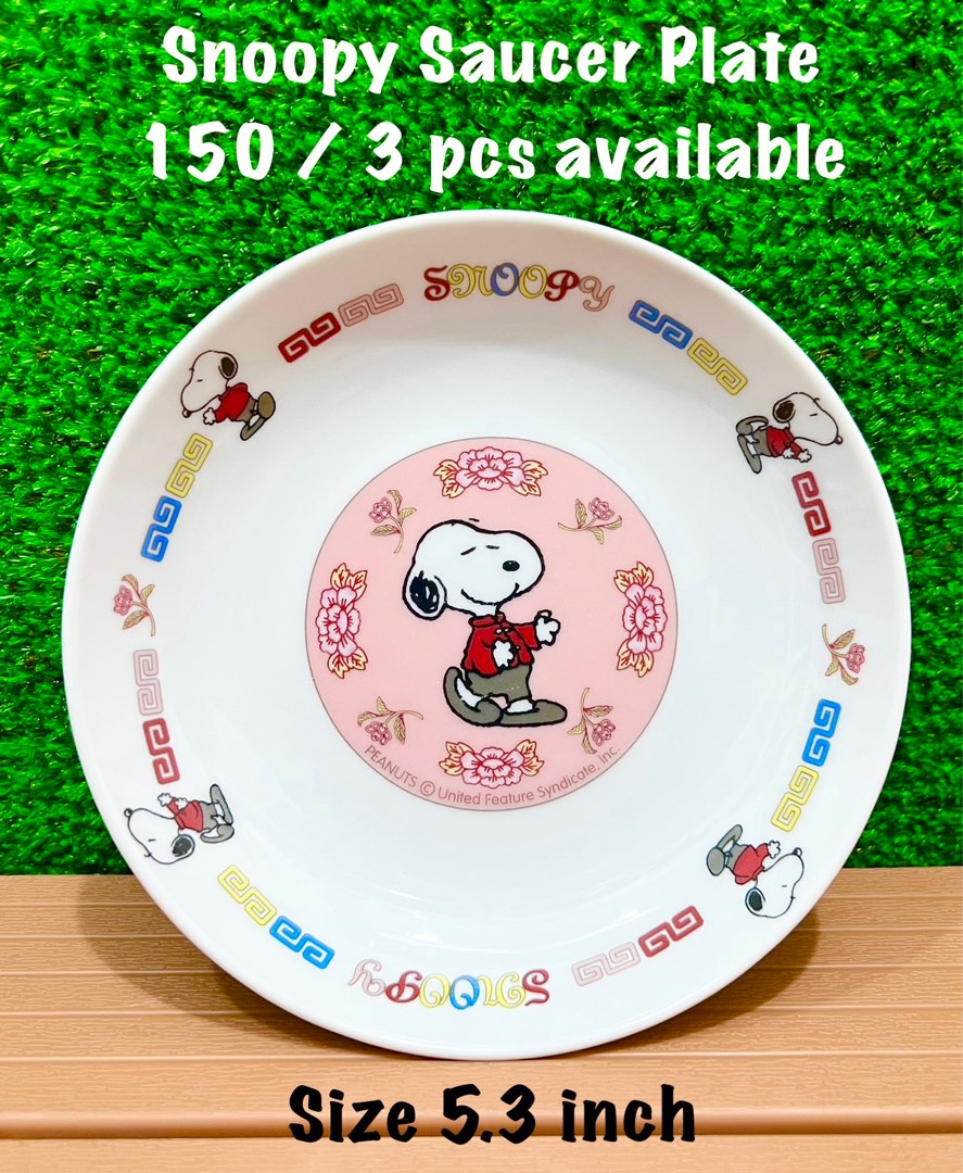 Peanuts Snoopy Ceramic Saucer, Furniture & Home Living, Kitchenware ...