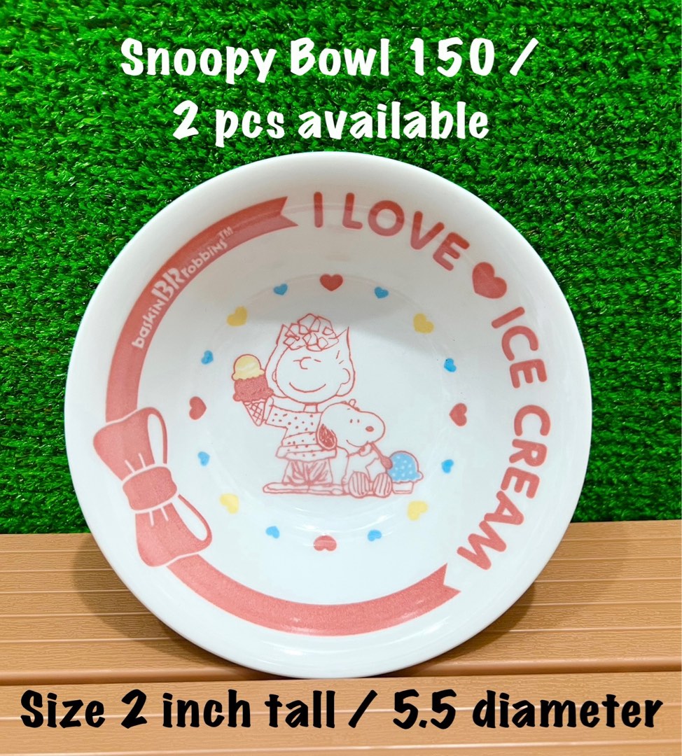 Peanuts Snoopy Ceramic Bowl, Furniture & Home Living, Kitchenware ...