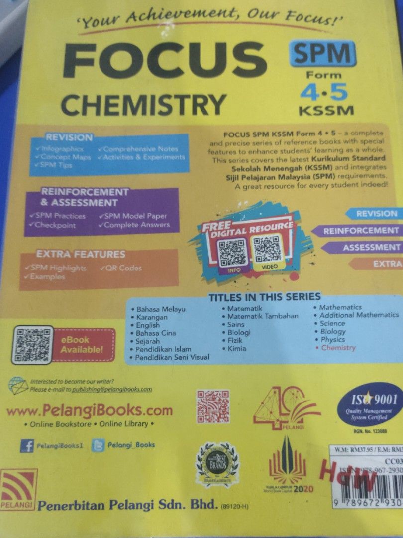 Pelangi Focus Chemistry SPM Form 4.5 KSSM new SPM format, Hobbies ...