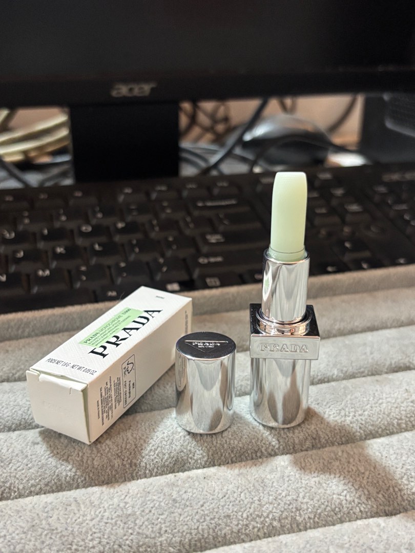 Prada lip balm colorless mini, Beauty & Personal Care, Face, Makeup on ...