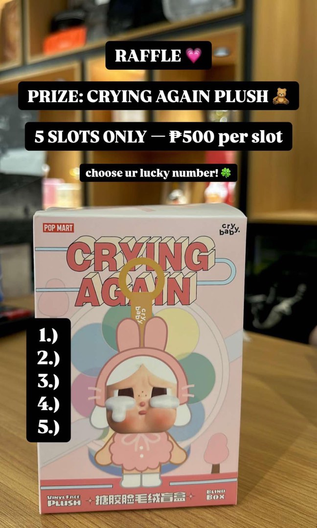 RAFFLE YELLOW CRYING AGAIN RUSH!!!, Hobbies & Toys, Toys & Games on ...