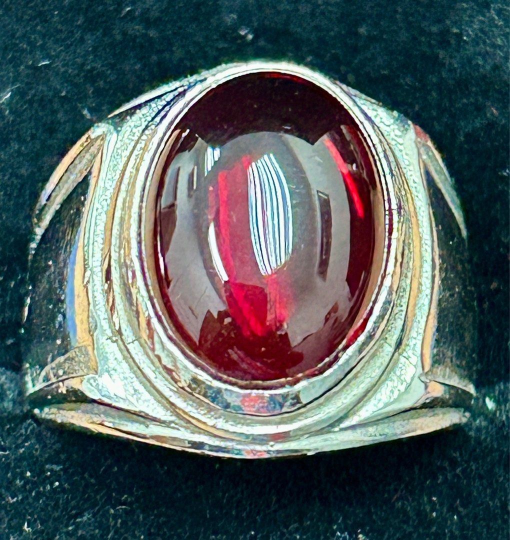 Red Baron Stone Ring (Alpaca saiz 19.5), Women's Fashion, Jewelry ...