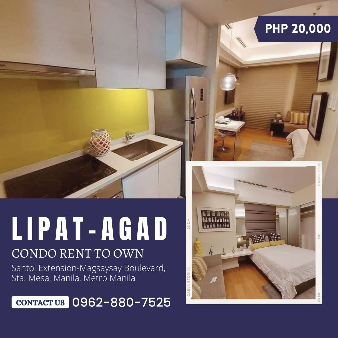 SANTA MESA CONDO RENT TO OWN STUDIO 1-2BEDROOMS FRO LIPAT AGAD NEAR V ...