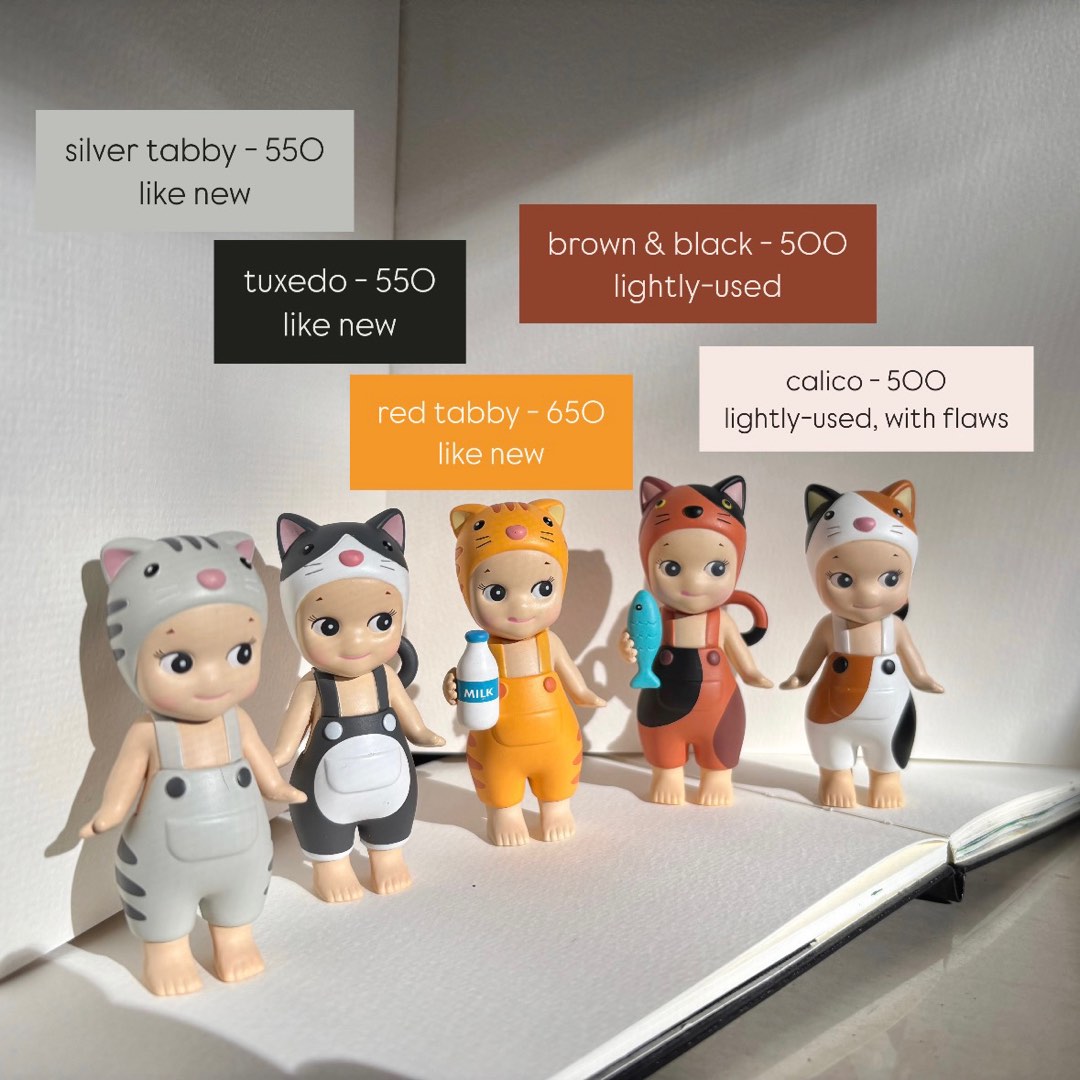 Sonny Angel Cat Life Series - Red Tabby, Silver Tabby, Tuxedo, Hobbies ...