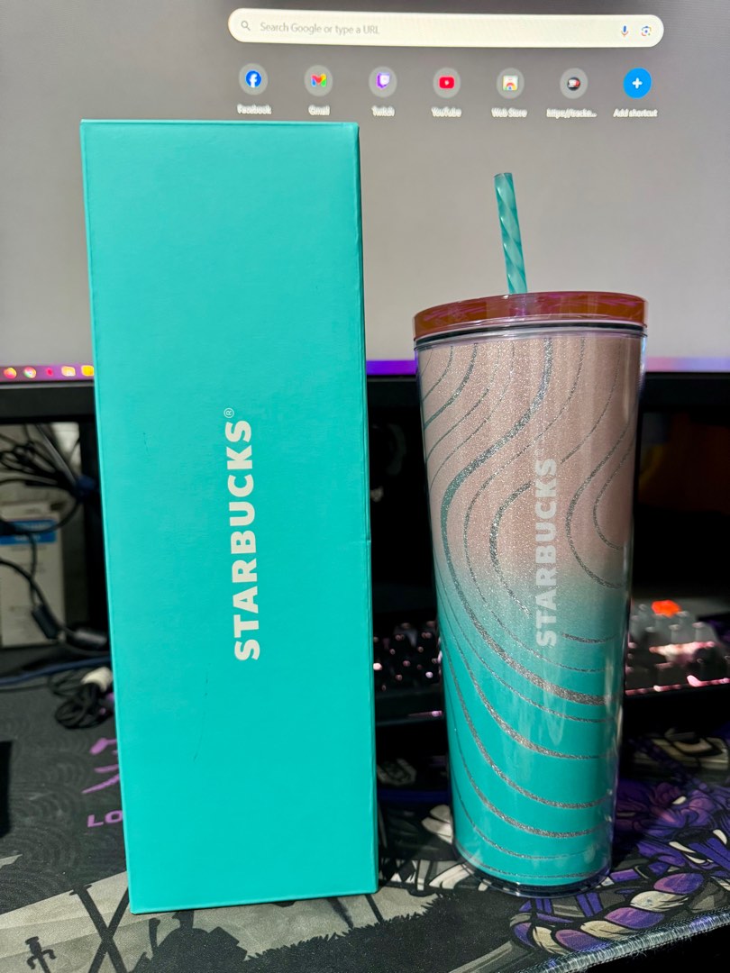 Starbucks 2025 Turquoise Cold Cup (brandnew), Furniture & Home Living ...