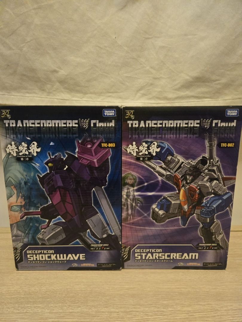 Takara Tomy 變形金剛 時空界 Transformer Cloud STARSCREAM+Comic TFC-D02, D03 E-Hobby Exclusive Japan, 興趣 ...