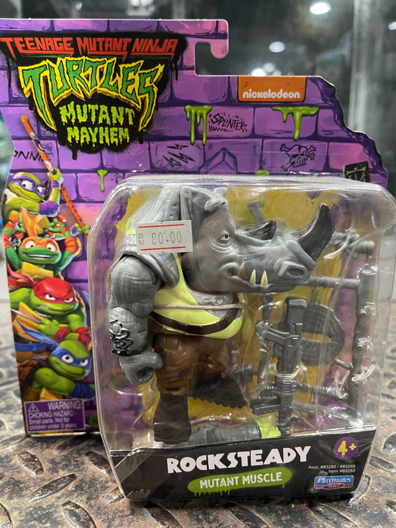 Teenage Mutant Ninja Turtles TMNT Nickelodeon Rocksteady Mutant Muscle ...