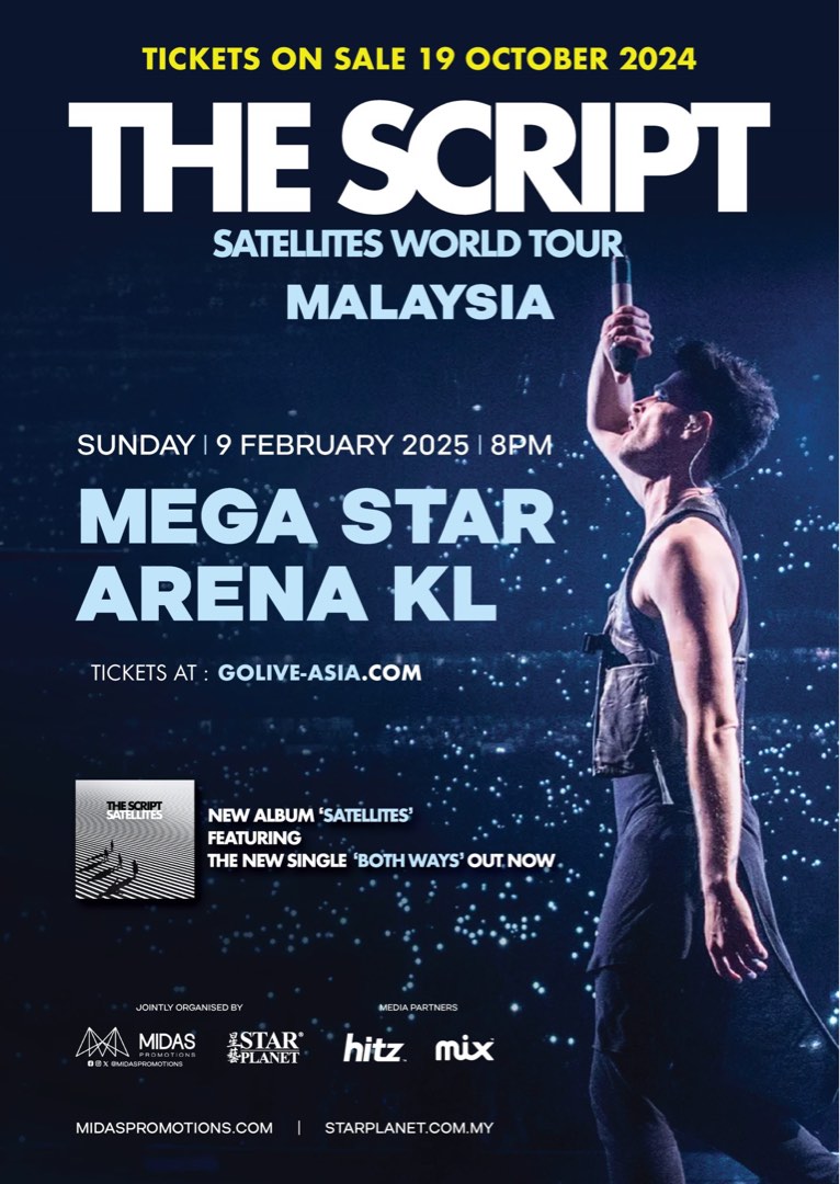 The Script Concert Live in KL, Tickets & Vouchers, Event Tickets on ...