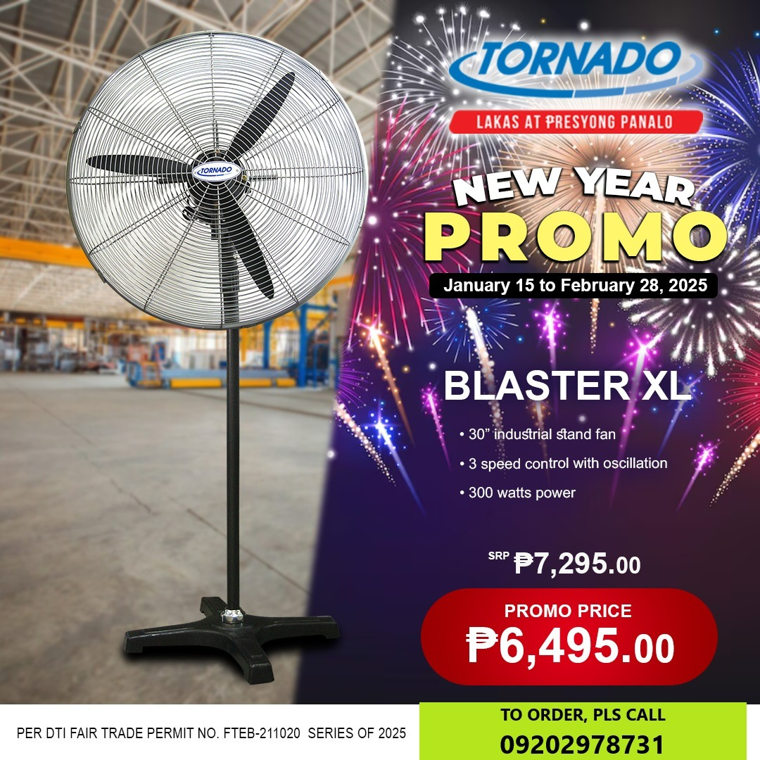 TORNADO BLASTER XL 30" INDUSTRIAL STAND FAN - PROMO VALID FROM JAN 15 ...
