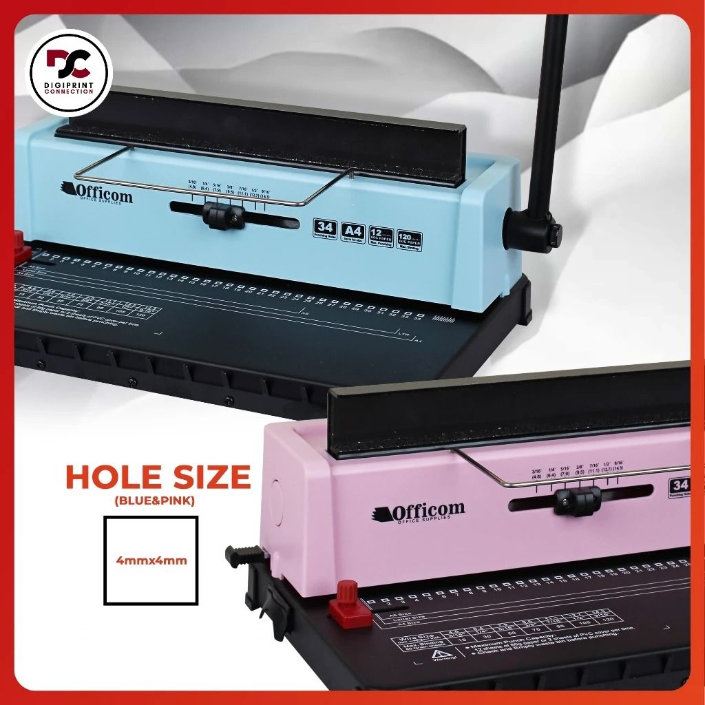 Wire Binding Machine STD12A A4 Size 34 Hole Punched Sheets, Computers ...