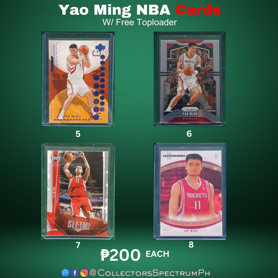 Yao Ming NBA Cards Collection with Free Toploader (Panini, Upper Deck, Skybox, Fleer), Hobbies ...