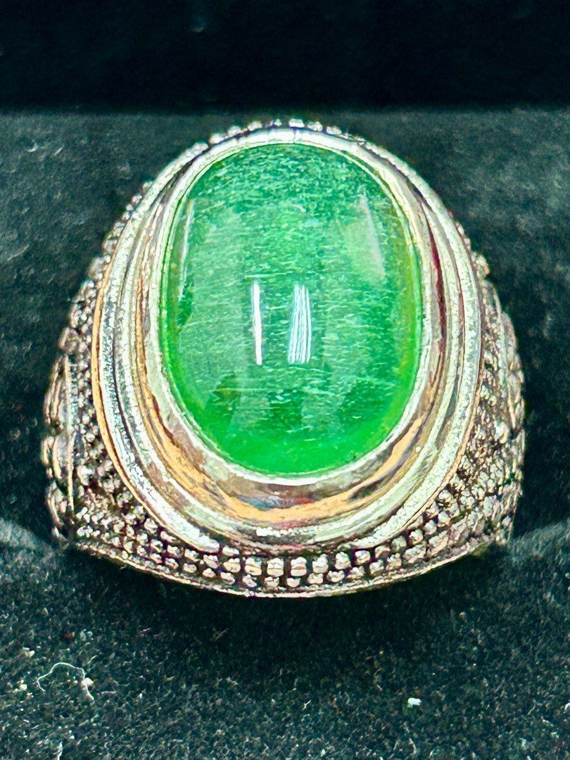 Cincin Zamrud Kalimantan (Kalimantan Emerald) Alpaca Saiz 19.5, Women's ...