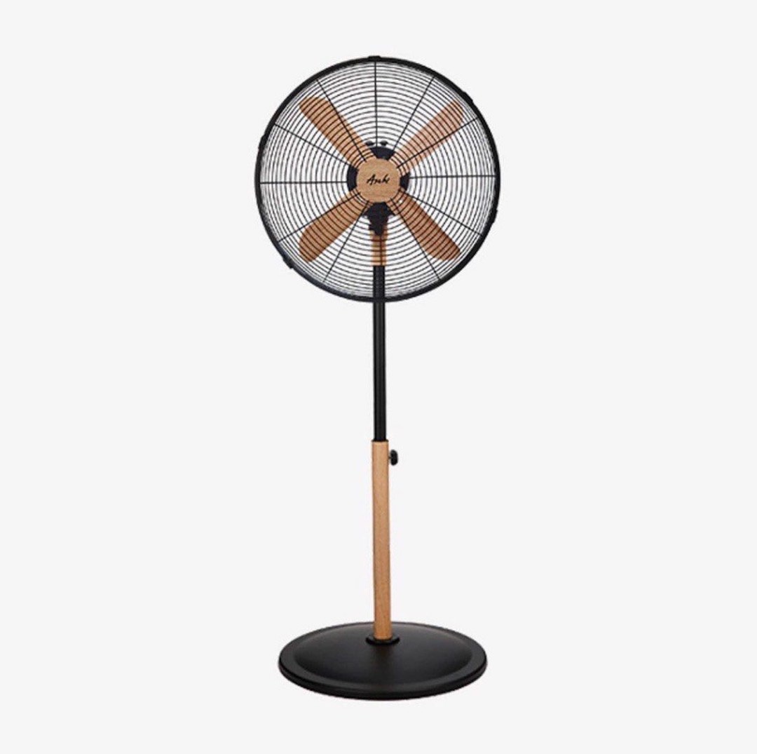 Asahi Wood Stand Fan 16in. XF6077 - Black, Furniture & Home Living ...