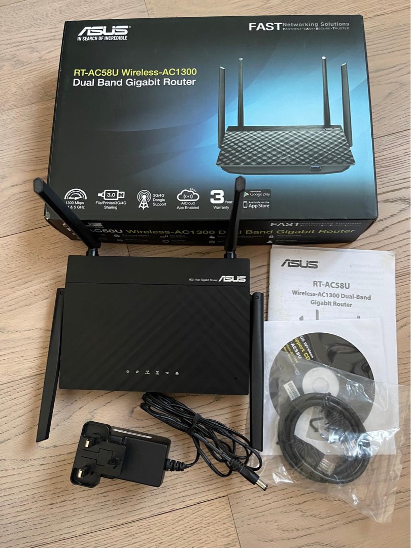 ASUS ROUTER AC1300 華碩無線路由器, 電腦＆科技, 電腦周邊及配件, Wifi及上網相關產品 - Carousell