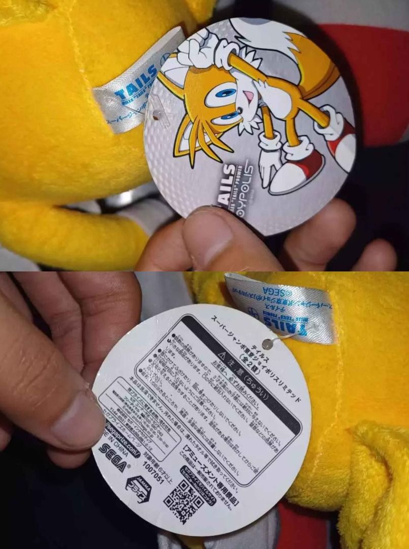 Big Tails Sonic The Hedgehog Plush BRAND NEW WITH Tag SEGA JOYPOLIS ...