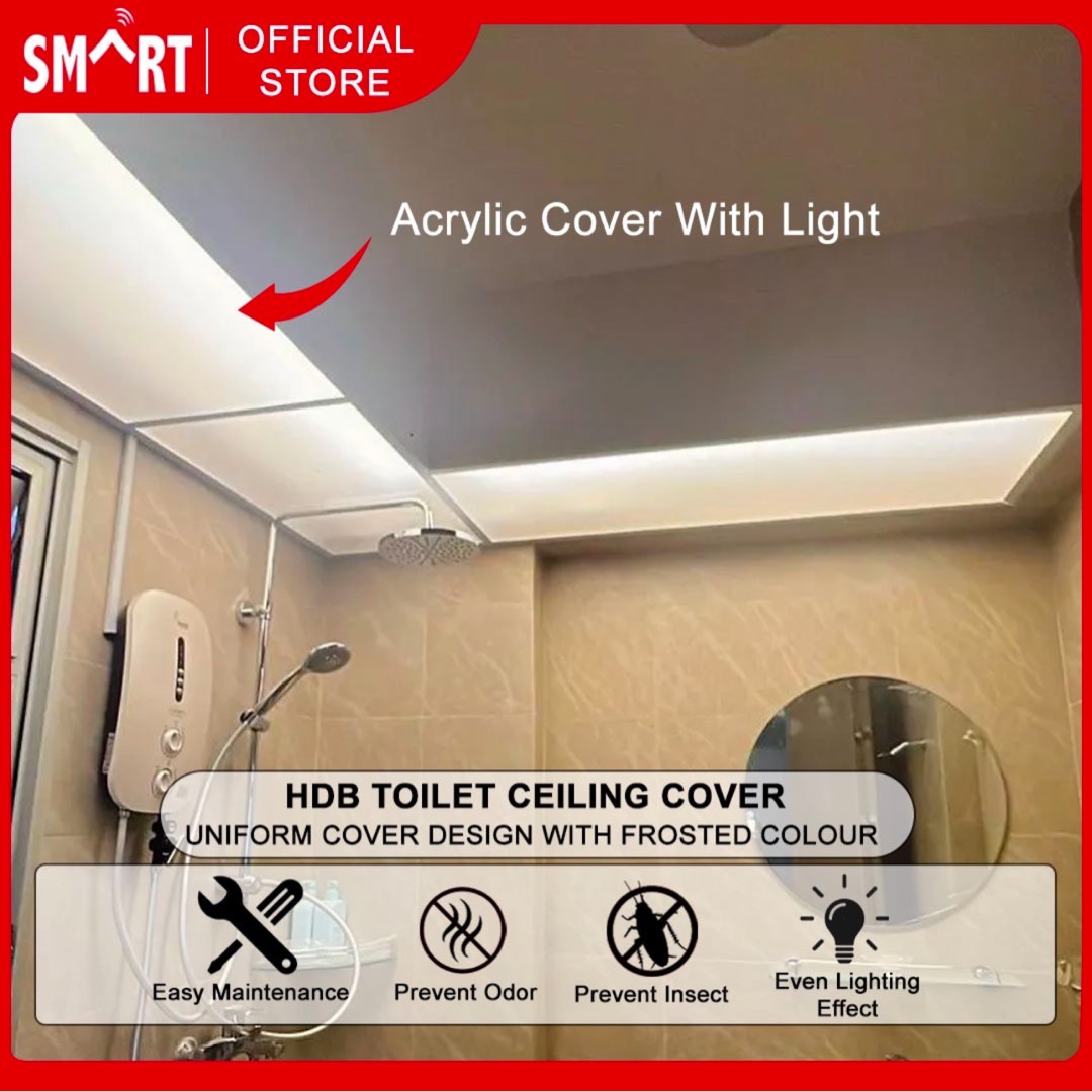 HDB Toilet Acrylic Cover Installation / Toilet Box Up Cover / Acrylic ...