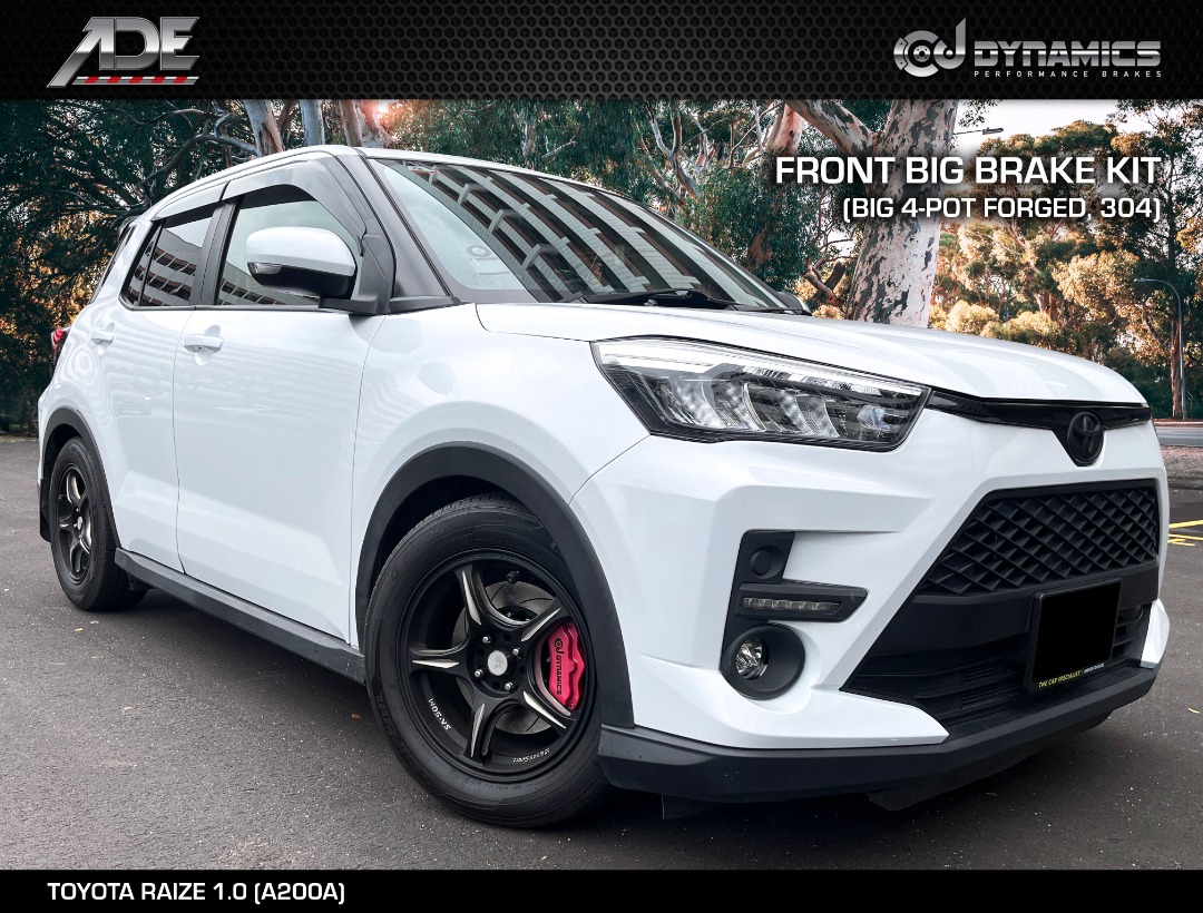 CJ DYNAMICS FRONT BIG BRAKE KIT (BIG 4-POT FORGED, 304) ON TOYOTA RAIZE ...