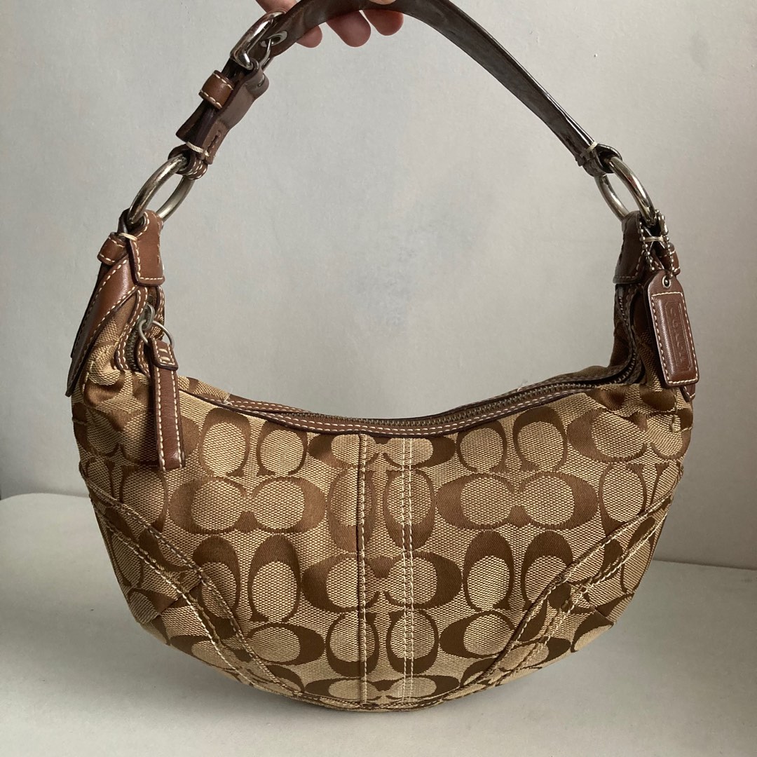 Coach Signature Brown Mini Hobo Bag, Luxury, Bags & Wallets on Carousell