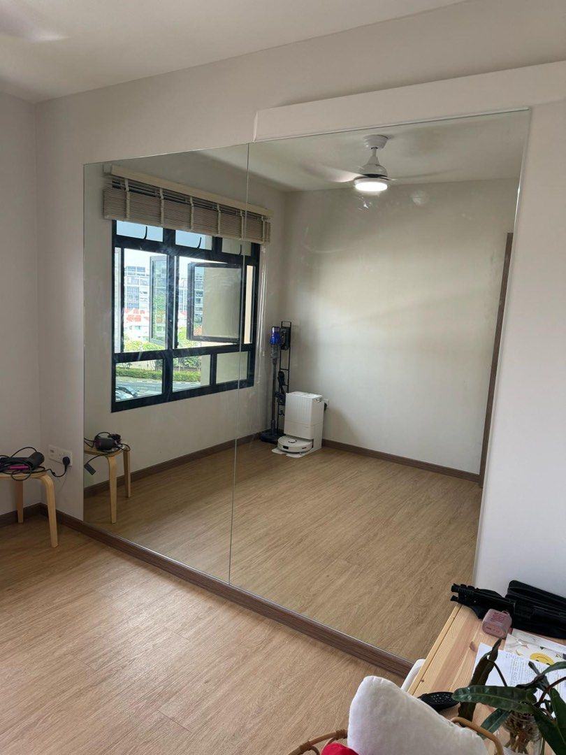 Custom Mirror Home Gym/HDB/LANDED/OFFICE/GYM, Furniture & Home Living ...