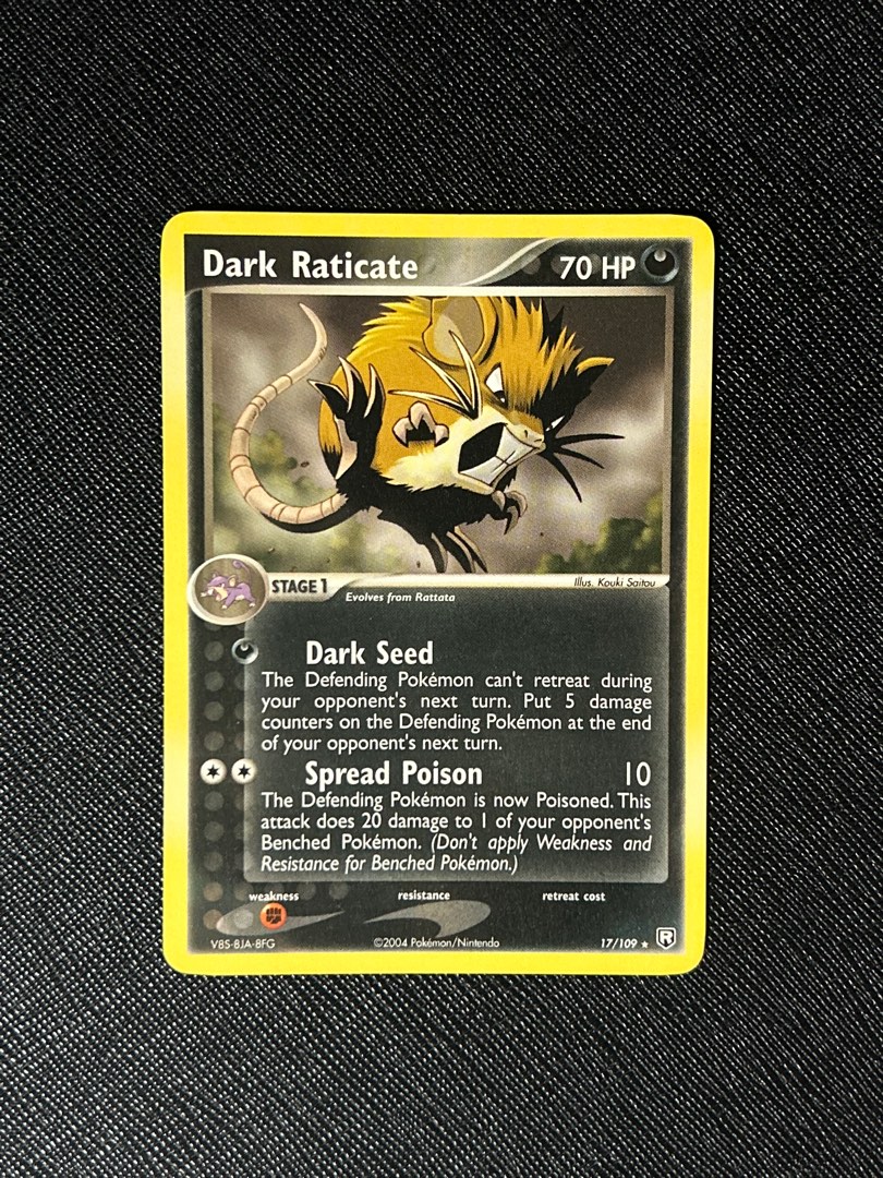 Dark Raticate Vintage English Pokemon Card, Hobbies & Toys, Toys ...