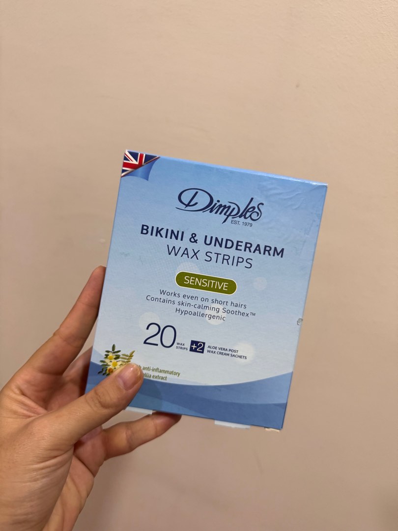 DIMPLES Bikini & Underarm Wax Strips Sensitive 20s, Beauty & Personal ...