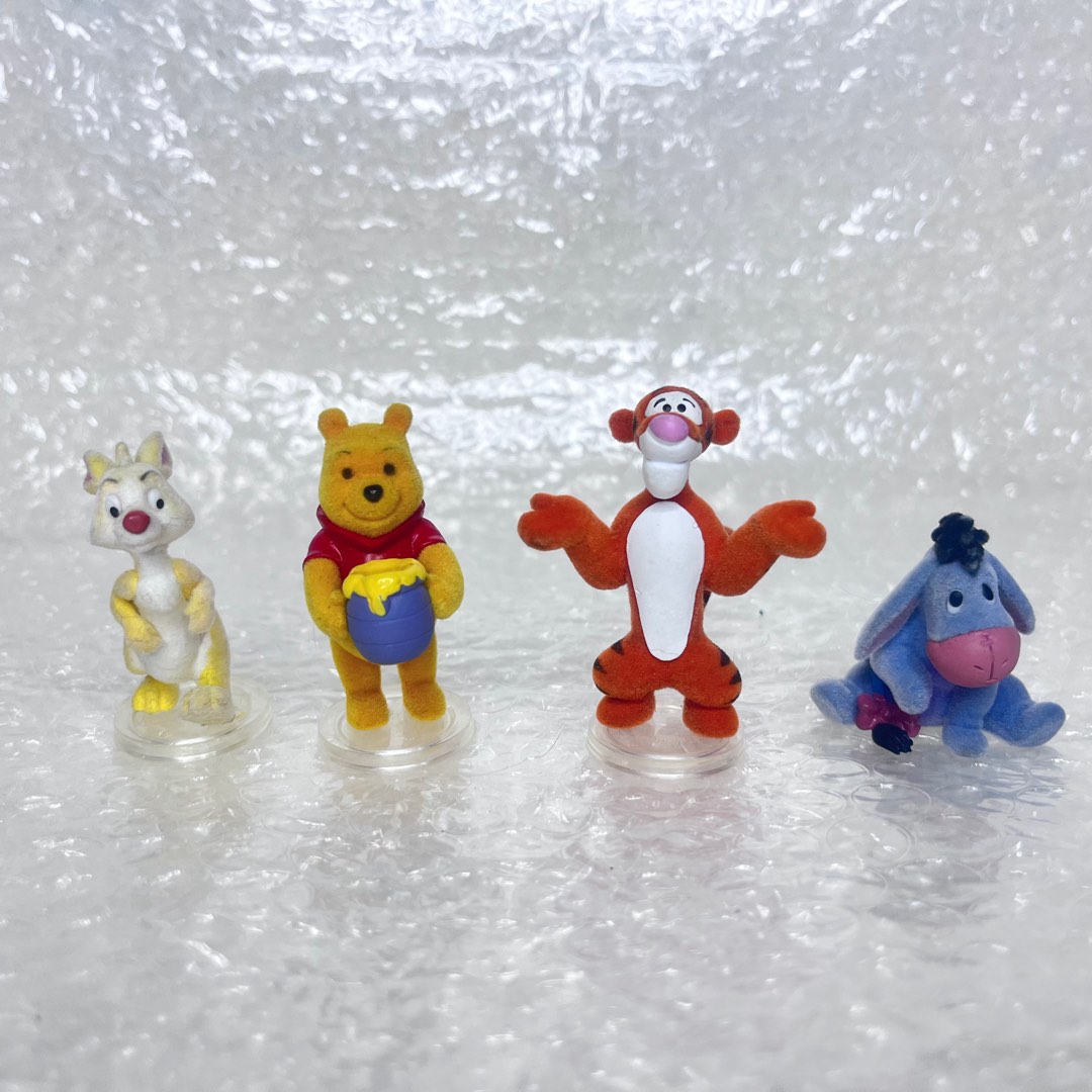 Disney Microworld Winnie the Pooh & Friends Flocked Figurine on Clear ...