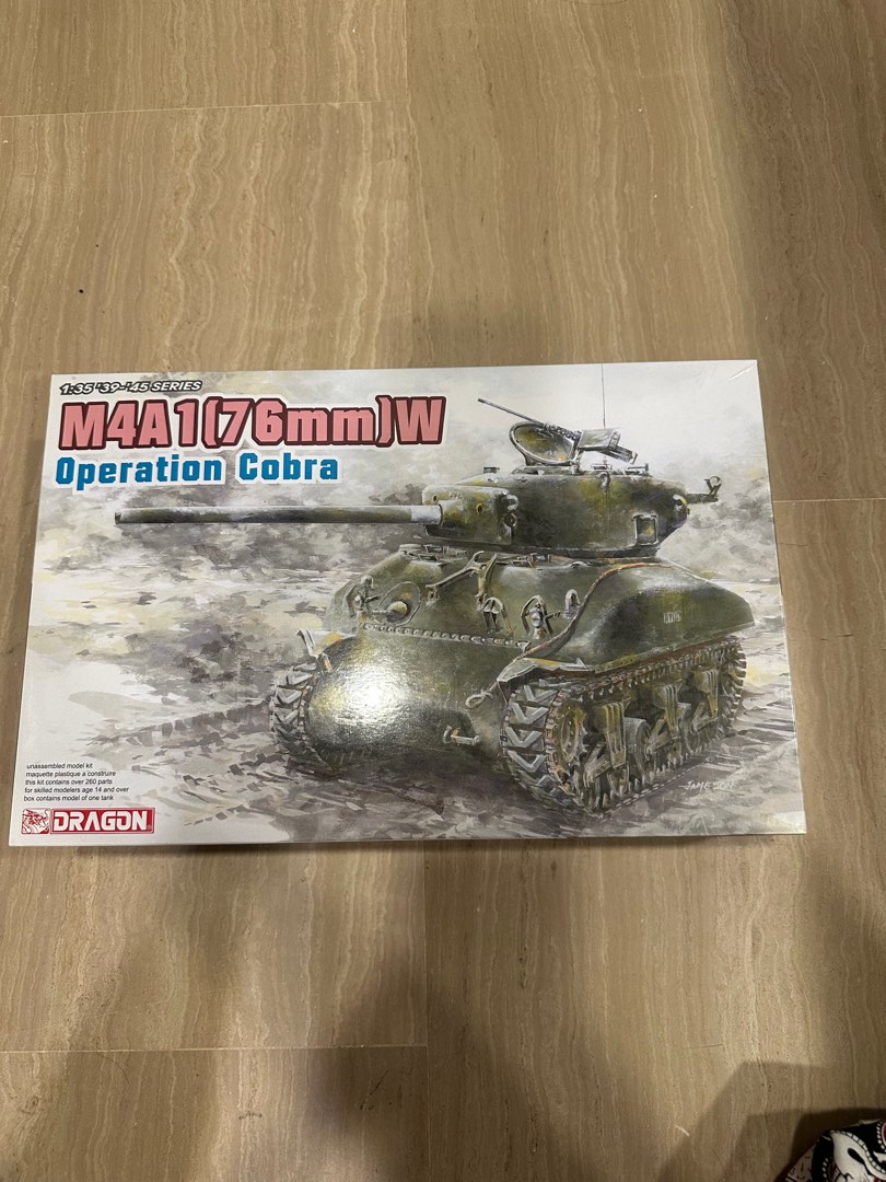 Dragon 1/35 M4A1 Sherman (76mm) model kit, Hobbies & Toys, Toys & Games ...