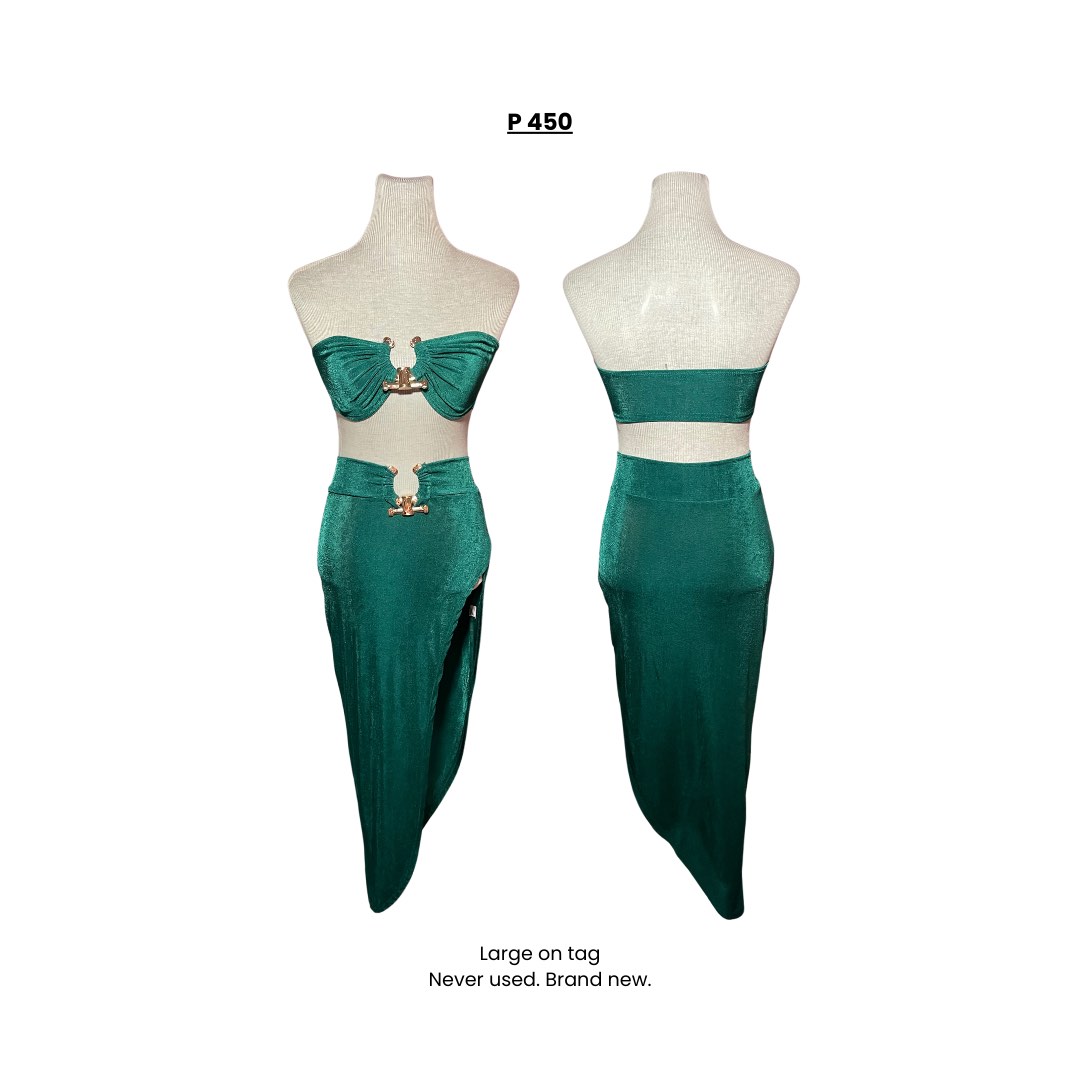 Emerald Green Summer Coords Set, Women's Fashion, Dresses & Sets, Sets ...