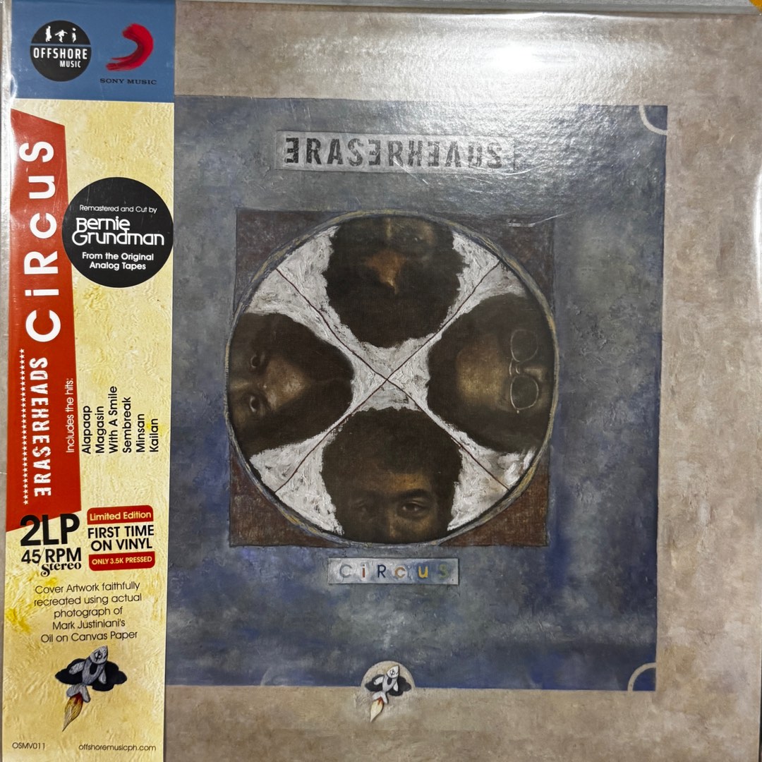 Eraserheads - Circus (Vinyl LP Plaka), Hobbies & Toys, Music & Media ...