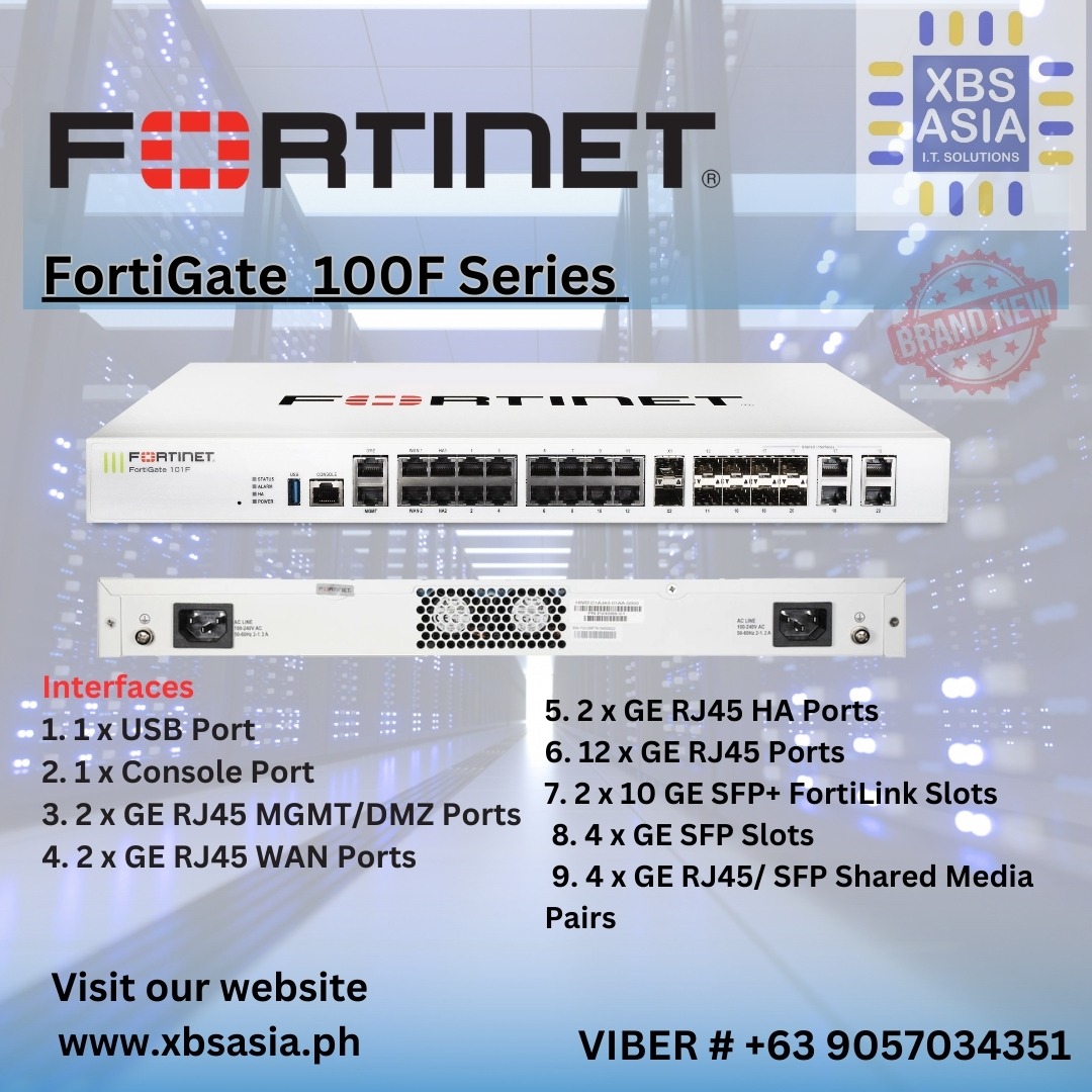FortiGate-100F 22 x GE RJ45 ports (including 2 x WAN ports, 1 x DMZ ...