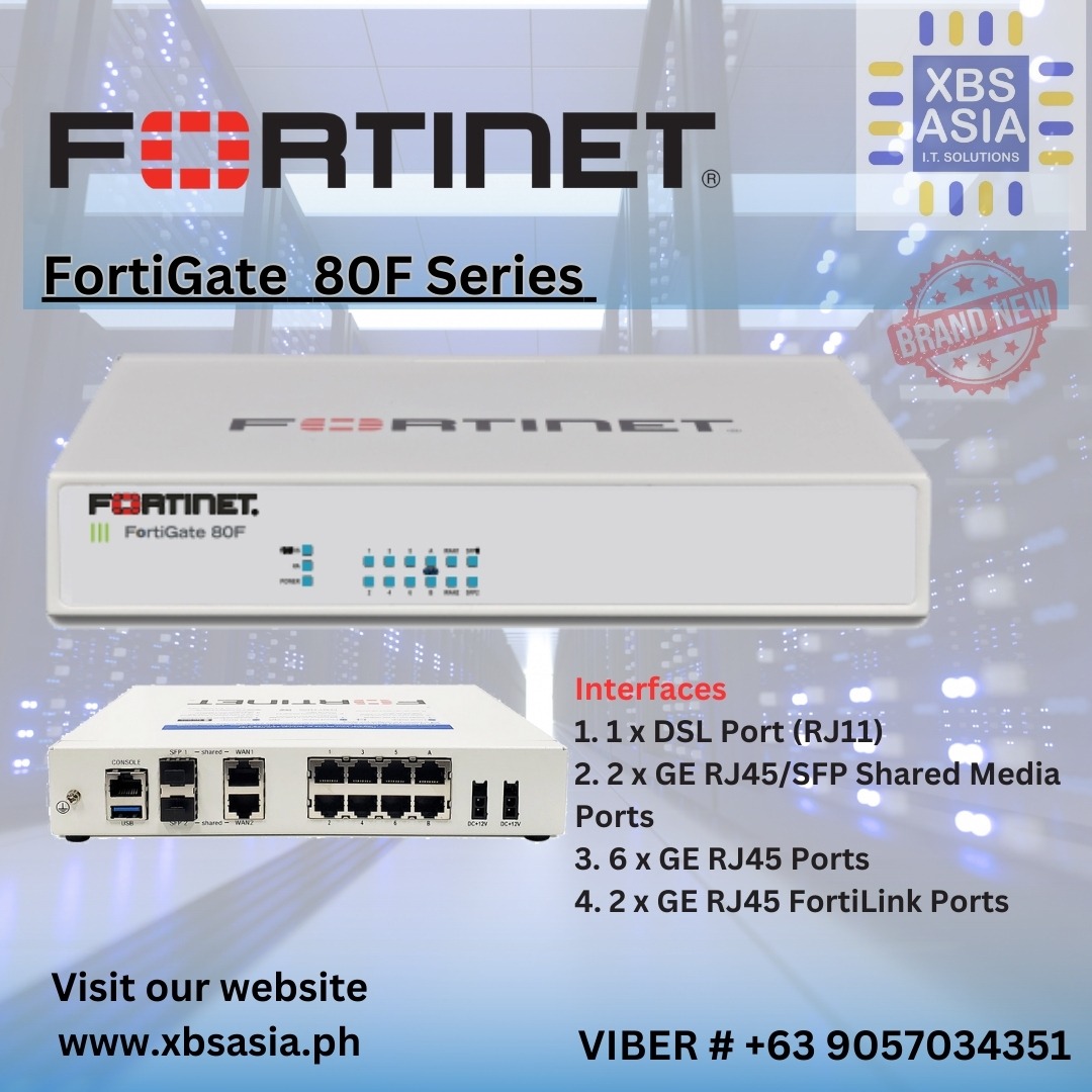 FortiGate 80F 8 x GE RJ45 ports, 2 x RJ45/SFP shared media WAN ports ...