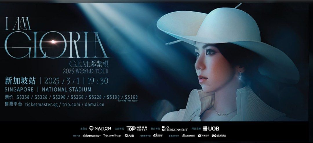 G.E.M. 鄧紫棋 Singapore National Stadium Concert 2025 CAT 2 tickets, Tickets & Vouchers, Event ...