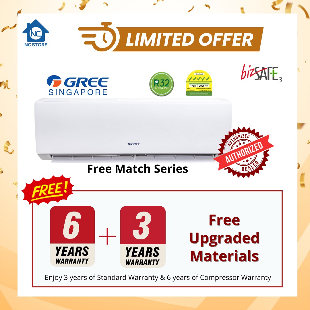 Gree System 3 Aircon - 5 Ticks, TV & Home Appliances, Portable Air ...