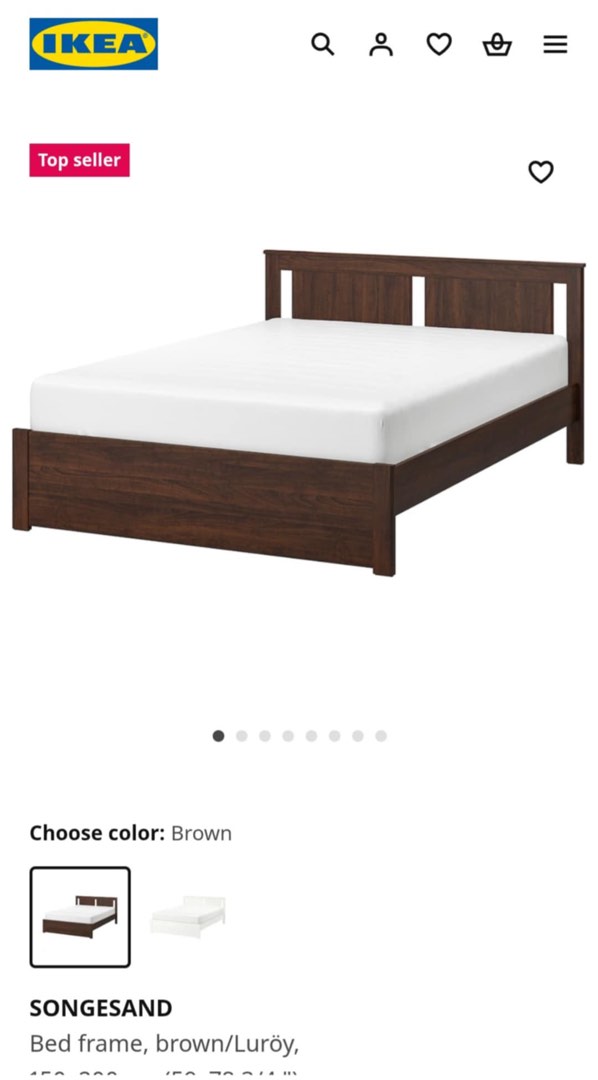 Ikea Songesand Bed Frame, Furniture & Home Living, Furniture, Bed Frames & Mattresses on Carousell