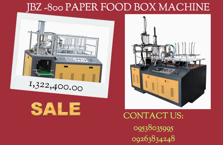 JBZ -800 PAPER FOOD BOX MACHINE, Commercial & Industrial, Industrial ...
