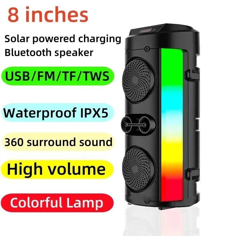 Karaoke Sound Box Caixa De Som 60W High Power RGB Color Party DJ Boom ...