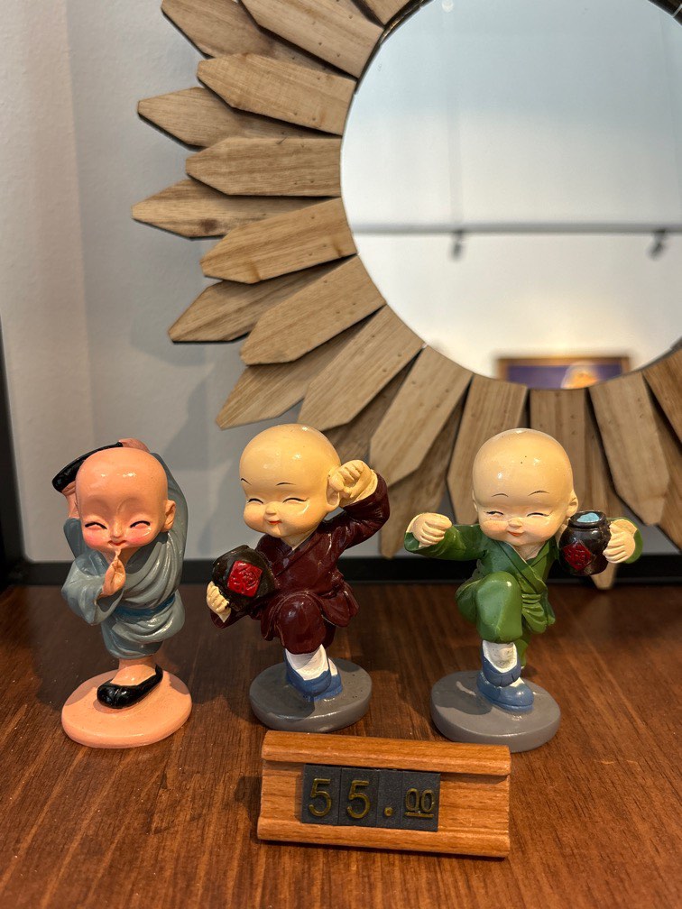 Karate monk trio statue, Furniture & Home Living, Home Decor, Other ...