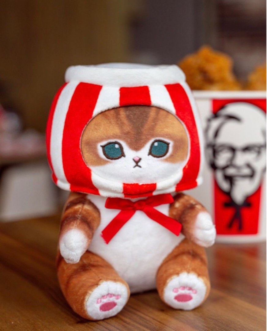 KFC Mofusand Plush, Hobbies & Toys, Toys & Games on Carousell