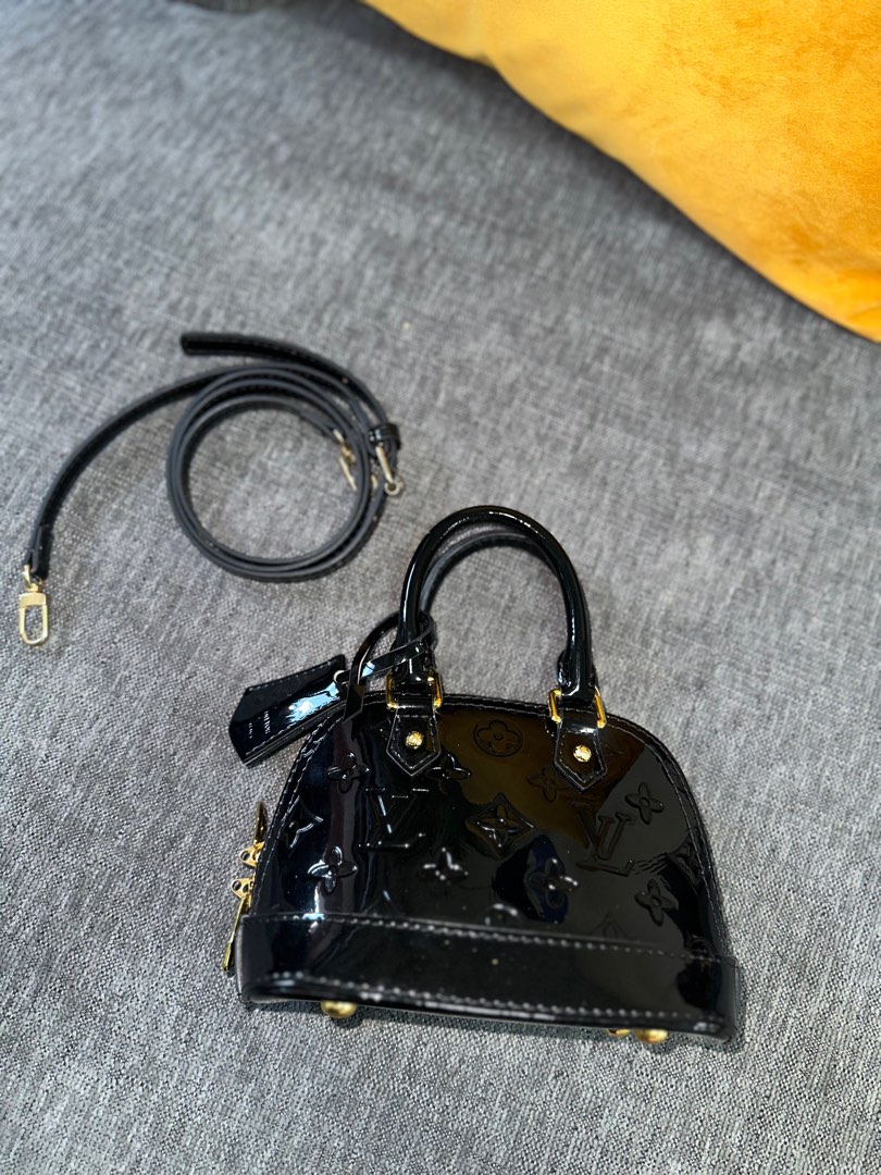 LV ALMA BB MICRO IN VERNIS PATENT LEATHER IN BLACK, Women's Fashion ...