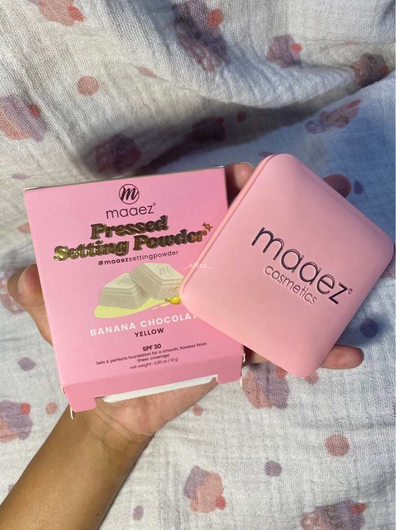 Maaez Pressed Setting Powder shade Banana Chocolate (Yellow) Spf 30 ...