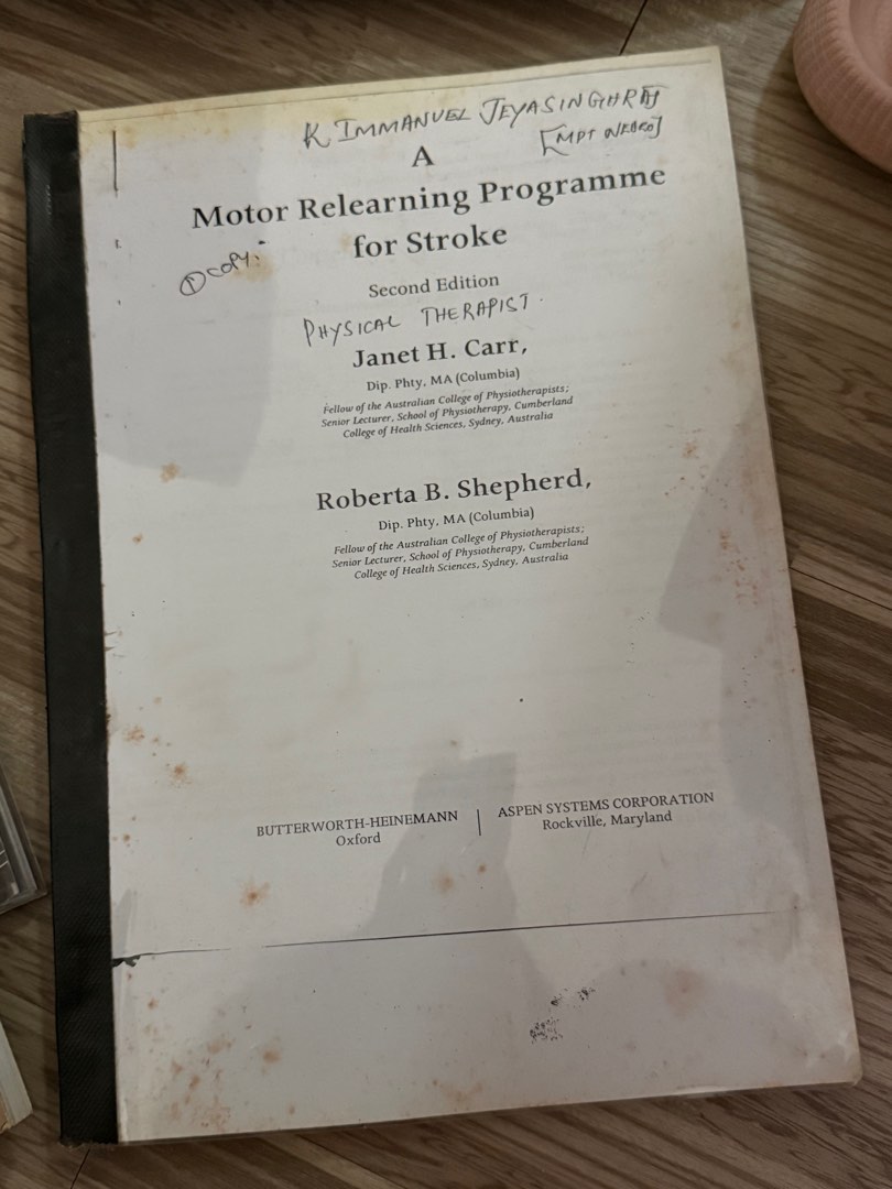 Motor relearning programme - Mrp for stroke, Hobbies & Toys, Books ...