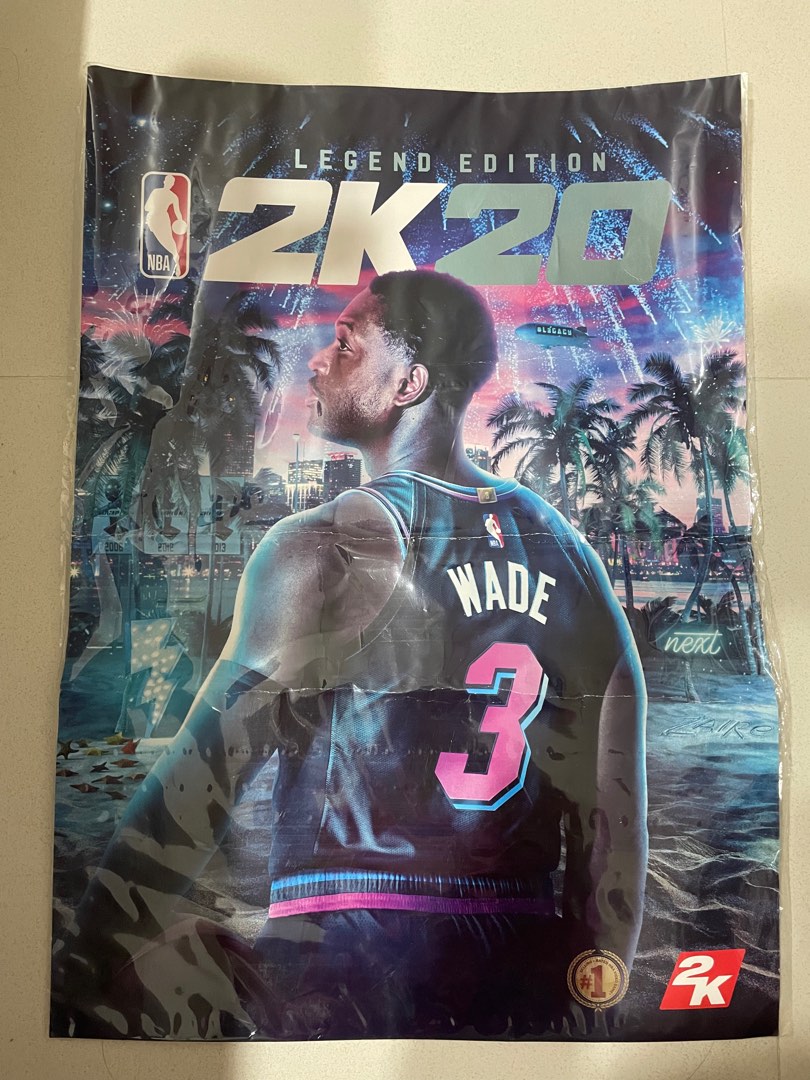 NBA 2K20 Legend Edition Dwyane Wade Poster, Hobbies & Toys, Books ...